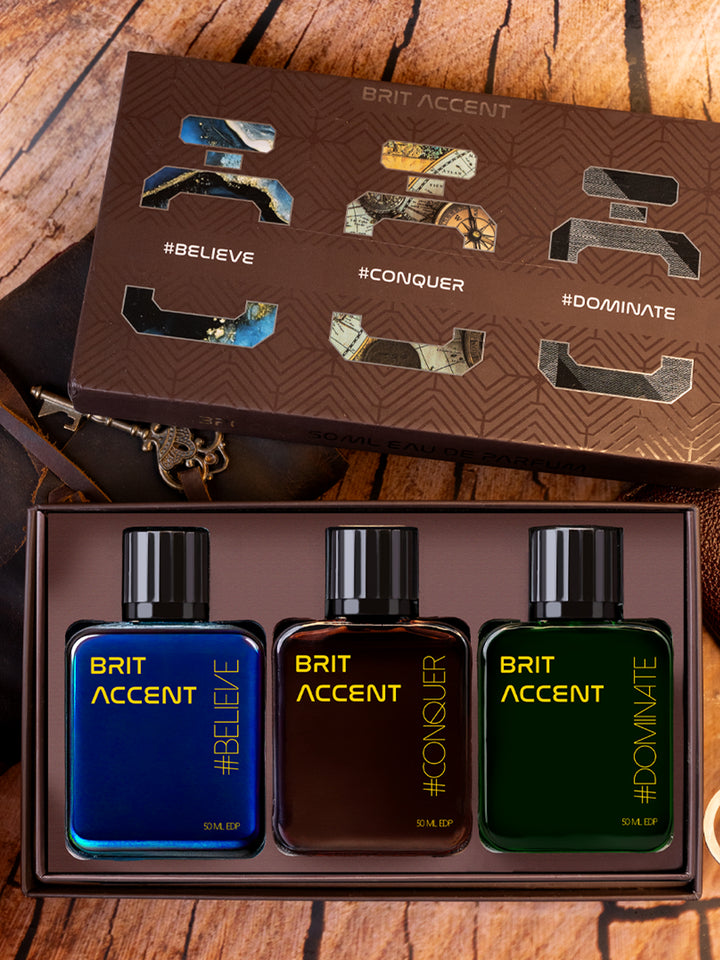 Premium Perfume Gift Set : Combo Pack of Believe + Conquer + Dominate ...