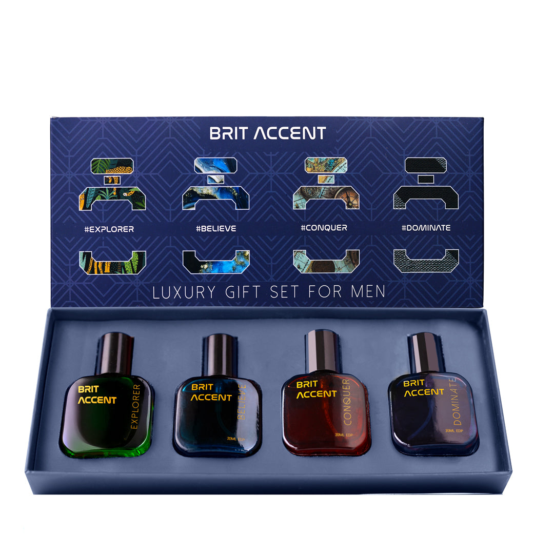 Luxury Gift Set for Men: 4 Distinctive Perfumes – Brit Accent